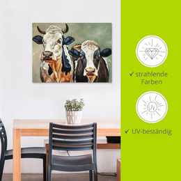 Wandbild Artland, B:80cm H:60cmfarbe bild(er): gr&uuml;n, Alu Dibond, Wohnzimmer, Bilder, "Moo-Ment", als Alubild, Leinwandbild, Poster, Wandaufkleber in