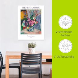 Wandbild Artland, B:45cm H:60cmfarbe bild(er): farbig, Alu Dibond, Wohnzimmer, Bilder, "Pfingstrosen. 1907", als Alubild, Leinwandbild, Poster,