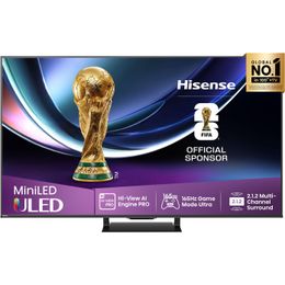 HISENSE QLED Mini LED-Fernseher "75U7Q PRO", 75 &prime;&prime;schwarz, Fernseher, 4K UHD MiniLED Smart TV