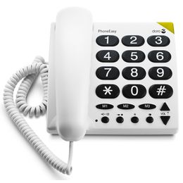 Doro Gro&szlig;tastentelefon "PhoneEasy 311c", wei&szlig;, Station&auml;rtelefone