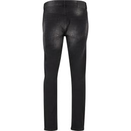 2Y Premium Herren Bequeme Jeans "2Y Premium CARLOS DESTROYED SLIM FIT JEANS"schwarz, Gr. 38, unifarben, 98% Baumwolle, 2% Elasthan, Jeans