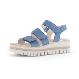 Gabor Damen Plateausandaletten "Plateau Sandale", Gr. 40,5blau, Schuhe