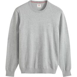 Levi's LEVI'S Herren Rundhalspullover "LIGHTWEIGHT HM SWEATER"mid tone grau heather, Gr. XXL, Strick, Obermaterial: 100% Baumwolle, Pullover, Feingerippte