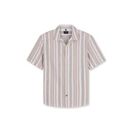 OLYMP Herren Langarmhemd "OLYMP Casual, Regular Fit, Reverskragen", braun, Gr. XL, 70% Baumwolle, 30% Leinen, Hemden