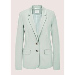 Madeleine Mode MADELEINE Damen Jackenblazer "Blazer Floraler Jersey-Blazer in langer Form", gr&uuml;n, Modern, Gr. 38, Obermaterial: 65% Viskose CV. 30% Polyamid PA. 5%