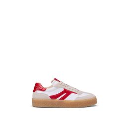 Marc O'Polo MARC O'POLO Damen Sneaker "aus Veloursleder mit Nyloneinsatz", Gr. 42sanftes wei&szlig;, Obermaterial: 90% Leder, 10% Polyamid, unifarben, Schuhe