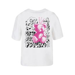 MISS TEE Damen T-Shirt "Miss Tee Damen Cute But Psycho Tee", wei&szlig;, Gr. S, bedruckt, 100% Baumwolle, Shirts