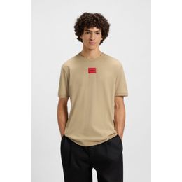 Hugo Herren T-Shirt "Diragolino"medium beige269, Gr. XXL, unifarben, Single Jersey, Obermaterial: 100% Baumwolle, Shirts, Rundhalsausschnitt, Regular