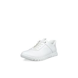 Ecco Damen Slip-On Sneaker "GRUUV LITE", Gr. 38wei&szlig;, Glattleder, unifarben, Schuhe, Schlupfschuh, Halbschuh, Freizeitsneaker mit elastischen