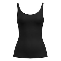 Calida Damen Tr&auml;gertop "Natural Skin", Gr. M, schwarz, Interlock, Obermaterial: 83% Modal (TENCEL ), 17% Elasthan, Tops, glatt, atmungsaktiv,