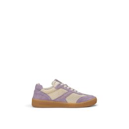 Marc O'Polo MARC O'POLO Damen Sneaker "aus edlem Rindleder mit H&auml;keleins&auml;tzen", Gr. 38, lila, Obermaterial: 50% Leder, 25% Baumwolle, 25% Polyester, unifarben,