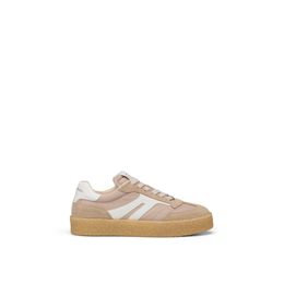 Marc O'Polo MARC O'POLO Damen Sneaker "aus Veloursleder mit Nyloneinsatz", Gr. 37sand, Obermaterial: 90% Leder, 10% Polyamid, unifarben, Schuhe