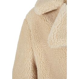 Urban Classics Damen Winterjacke "Urban Classics Damen Ladies Sherpa Biker Jacket", beige, Gr. XL, unifarben, 100% Polyester, Jacken