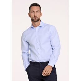 LINDBERGH Herren Businesshemd "Technisches Hemd Modern Fit", blau, Gr. M, Obermaterial: 100% Baumwolle, Hemden