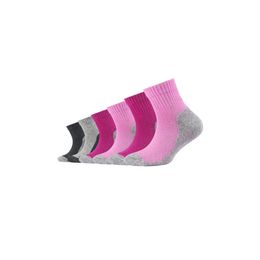 Camano M&auml;dchen Sportsocken "Sportsocken kurz 6er Pack", Gr. 27, pink, 58% Baumwolle, 24% Polyester, 16% Polyamid, 2% Elasthan, Socken