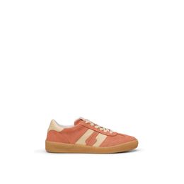 Marc O'Polo MARC O'POLO Damen Sneaker "mit Struktur-Akzenten", Gr. 39, orange, Obermaterial: 96% Leder, 4% Polyester, unifarben, Schuhe