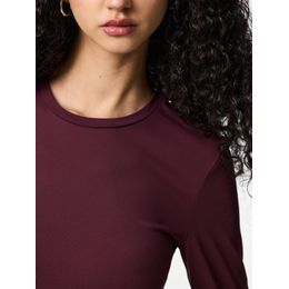 Pieces Damen Langarmshirt "PCLULA LS TOP JRS NOOS", lila, Gr. XL, unifarben, Jersey, Obermaterial: 90% Nylon, 10% Elasthan, Shirts