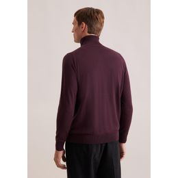 Seidensticker Herren Strickpullover "Schwarze Rose"bordeaux, Gr. XL, unifarben, 100% Wolle, Pullover, 1/1 Rollkragen Uni