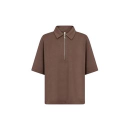 soyaconcept Damen Blusentop "Soya Concept Shirt SC"8694 hot fudge, Gr. XS, Obermaterial: 48% Modal, 48% Polyester, 4% Elasthan, Blusen