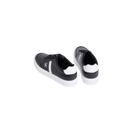 Calvin Klein Herren Plateausneaker "CLASSIC CUPS LACE LTH EMB TONGUE", Gr. 43schwarz, wei&szlig;, Leder, kontrastfarbene Details, Schuhe, Basket-Sneaker,