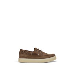Marc O'Polo MARC O'POLO Herren Bootsschuh "aus weichem Veloursleder", Gr. 45schwarz taupe, Obermaterial: 100% Leder, unifarben, Schuhe