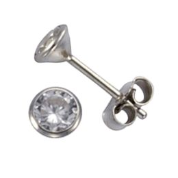Firetti Damen Paar Ohrstecker "Schmuck Geschenk Silber 925 Ohrschmuck Solit&auml;r", 4, Silber 925 (Sterlingsilber), silber, Silber 925 (Sterlingsilber),
