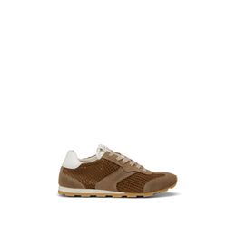 Marc O'Polo MARC O'POLO Damen Sneaker "in luftiger H&auml;keloptik", Gr. 42earthy taupe, Obermaterial: 50% Leder, 25% Baumwolle, 25% Polyester, unifarben, Schuhe