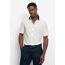 Langarmhemd OLYMP "OLYMP Casual, regular fit, Polo-Kragen", Herren, Gr. L, Normaler Arm, wei&szlig;, Hemden