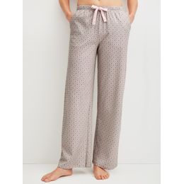 Calida Damen Pyjamahose "Favourites Arts", Gr. S, rosa, Interlock, Obermaterial: 100% Baumwolle, Hosen, mit seitlichen Taschen und weicher