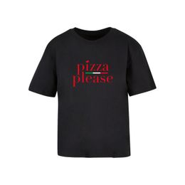 MISS TEE Damen T-Shirt "Miss Tee Damen Pizza Please Tee"schwarz, Gr. XL, bedruckt, 100% Baumwolle, Shirts