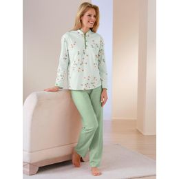 w&auml;schepur W&Auml;SCHEPUR Damen Schlafanzug, Gr. 52, gr&uuml;n, 100% Baumwolle, Homewear-Sets