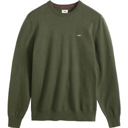 Levi's LEVI'S Herren Rundhalspullover "LIGHTWEIGHT HM SWEATER", gr&uuml;n, Gr. L, Strick, Obermaterial: 100% Baumwolle, Pullover, Feingerippte Abschl&uuml;sse