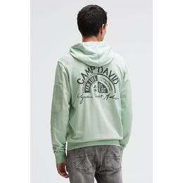 CAMP DAVID Zip-Up Hoodie male Green size M