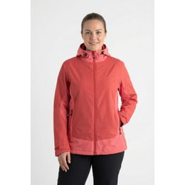Maier Sports Damen Regenjacke "D GG Allwetterjacke", rot, Gr. 56, kontrastfarbene Details, unifarben mit Farbeins&auml;tzen, Web, Obermaterial: 100%