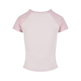 Karl Kani Damen T-Shirt "Karl Kani Woven Signature Kk Heart Tiny Tee", rosa, Gr. XL, bedruckt, 95% Baumwolle, 5% Elasthan, Shirts