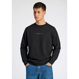 LINDBERGH Herren Sweatshirt "Sweatshirt Relaxed Fit", schwarz, Gr. XL, unifarben, Obermaterial: 85% Baumwolle, 15% Polyester, Sweatshirts