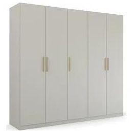 Kleiderschrank Rauch "Dreht&uuml;renschrank Schrank Garderobe Ankleide SKANDI BY QUADRA SPIN", grau (seidengrau), B:226cm H:210cm T:54cm, Holzwerkstoff, Schr&auml;nke, Kleiderschrank, im Landhaus-Stil mit Massivholzgriffen aus Wildeiche