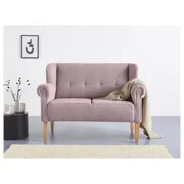 K&uuml;chensofa Home Affaire "Moro", rosa (flamingo), B:142cm H:99cm T:73cm, Microfaser in Antiklederoptik (100% Polyester), Sofas, in verschiedenen Stoffen und Farben