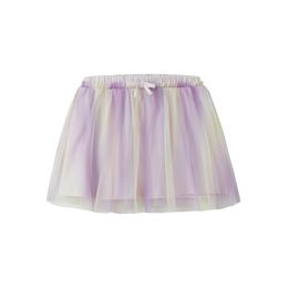 name it M&auml;dchen Minirock "NMFDOTIANA SKIRT", Gr. 92lavender fog, T&uuml;ll, Obermaterial: 100% Polyester, gestreift, R&ouml;cke