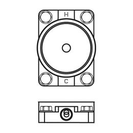 Ideal Standard Unterputz-Bausatz 1 f&uuml;r freistehende Wannenarmatur, A6133NU,