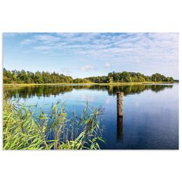 Wandbild Artland "Krakower See in der Stadt Krakau am See", farbe bild(er): blau, B:120cm H:80cm, Alu Dibond, Bilder, als Alubild, Leinwandbild, Poster, Wandaufkleber in verschied. Gr&ouml;&szlig;en
