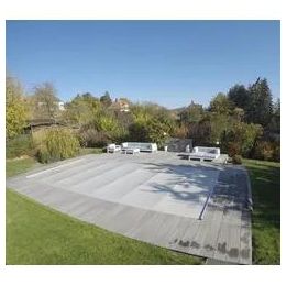 Pool-Abdeckplane KWAD "FLEX f&uuml;r Pools der Gr&ouml;&szlig;e 8,0 x 4,0 m", grau, B:850cm L:450cm, Polyvinylchlorid (PVC), Planen, in verschiedenen Farben
