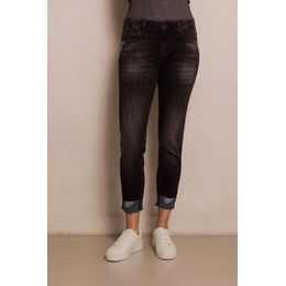 Skinny-fit-Jeans Zhrill "ZHNOVA", Damen, Gr. 26, N-Gr, schwarz denim, Denim/Jeans, Obermaterial: 90% Baumwolle, 8% Polyester, 2% Elasthan, unifarben, skinny fit kn&ouml;chellang, Jeans Skinny-fit-Jeans, mit Stretch