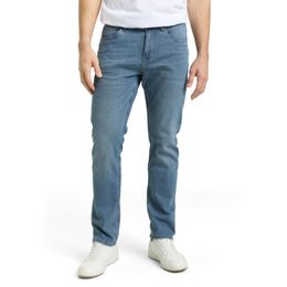 Regular-fit-Jeans Tom Tailor "JOSH", Damen, Gr. 34, L&auml;nge 34, blau grau denim, Denim/Jeans, Obermaterial: 98% Baumwolle, 2% Elasthan, regular fit kn&ouml;chellang, Jeans Regular-fit-Jeans, im Five-Pocket Style