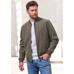 H.I.S. Cordjacke H.I.S "- Blouson mit Rei&szlig;verschluss", Herren, Gr. M, khaki, Cord, Obermaterial: 100% Polyester, unifarben, regular fit normal, Rundhals, Rippb&uuml;ndchen, Jacken Cordjacke, Pilotenjacke / &Uuml;bergangsjacke aus Cord, regular fit