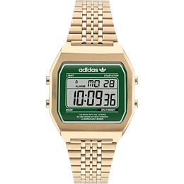 Digitaluhr adidas originals "DIGITAL TWO", gold (goldfarben), Armbanduhren, Damen, Digitaluhr, Armbanduhr, Quarzuhr, Damenuhr, Herrenuhr, unisex, Edelstahlarmband