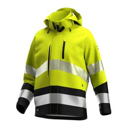 Kapuzensweatjacke SAFETY JOGGER WORKS "Bekleidung 011912 Safety Jogger Scuti", Herren, Gr. XXL, gelb, Obermaterial: 100% Nylon NY., Sweatjacken Kapuzensweatjacke