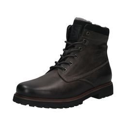 Winterboots Bugatti, Herren, Gr. 44, dunkelgrau, Leder, used, Schuhe Winterboots, Schn&uuml;rstiefel, Herrenboots mit Warmfutter