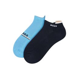 Kurzsocken BOSS "2P AS Iconic Loop CC", Herren, Gr. 43-46, bright blau 438, Baumwollmischung, unifarben, elastisch, Socken Kurzsocken, mit Signature-Streifen und Logo-Details