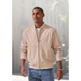 H.I.S. Cordjacke H.I.S "- Blouson mit Rei&szlig;verschluss", Herren, Gr. 3XL (64/66), beige, Cord, Obermaterial: 100% Polyester, unifarben, regular fit normal, Rundhals, Rippb&uuml;ndchen, Jacken Cordjacke, Pilotenjacke / &Uuml;bergangsjacke aus Cord, regular fit, Topseller